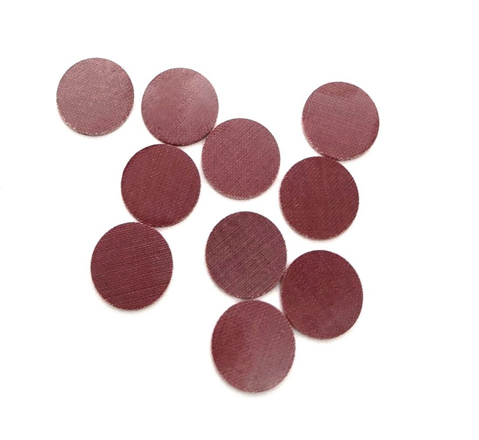(10) .062" THICK RED SOUND BUFF CUE TIP PADS - PADS BETWEEN TIPS AND ...