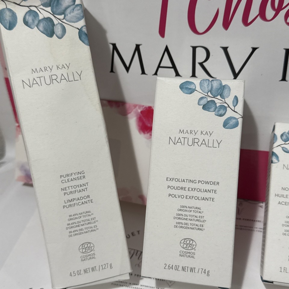 Mary Kay NATURALLY Cleanser Exfoliating Powder Moisturizing Stick Oil ...