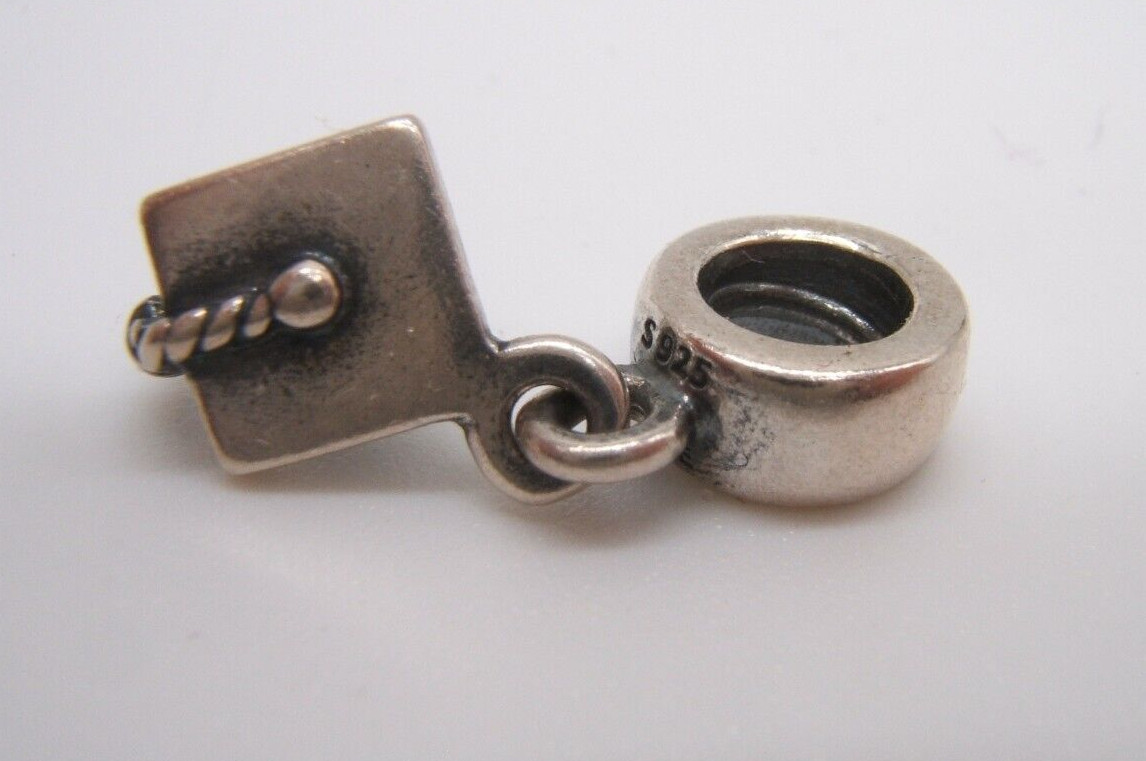 GENUINE PANDORA CHARM GRADUATION CAP S925 ALE STERLING - Gem