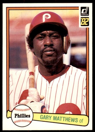 1982 Donruss Baseball Card Gary Matthews AA Philadelphia Phillies #441 ...