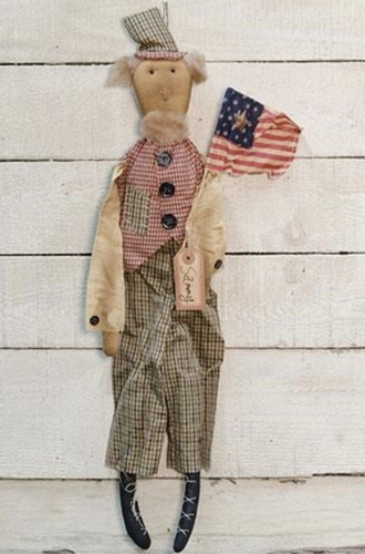 Patriotic Americana Primitive Country Uncle Sam Sammy Doll Decor Accent ...