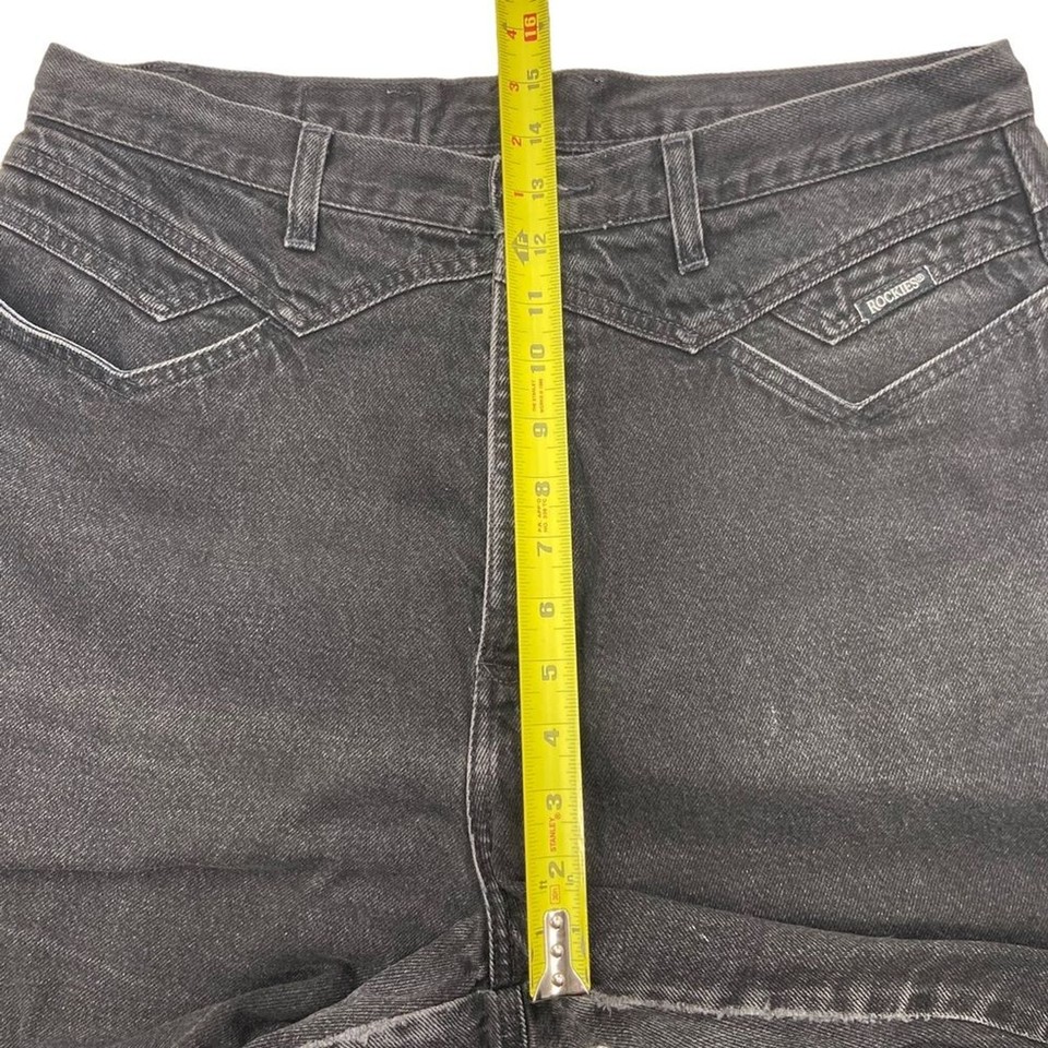 Vintage Rockies Rocky Mountain High Rise Bare Back Western Jeans Black ...