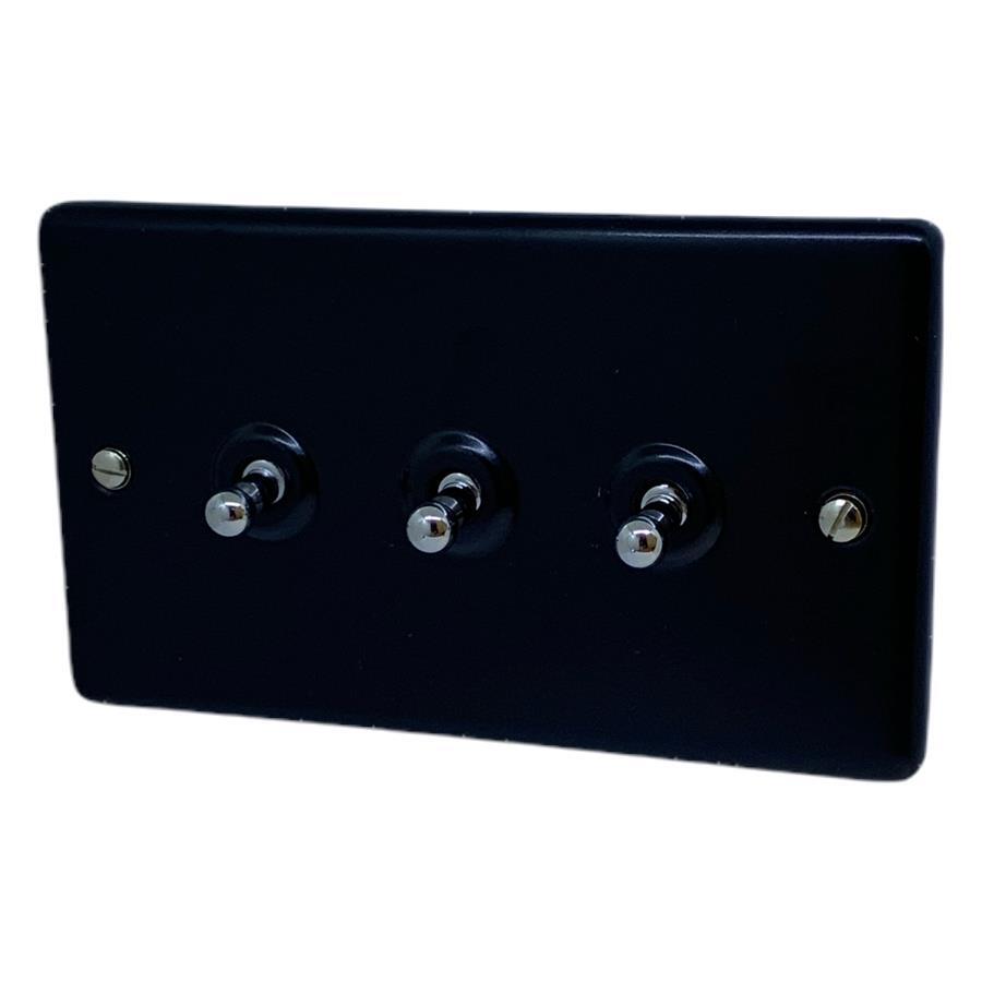 Matt Black CFB3-PC Light Switches, Plug Sockets, Dimmers, Cooker, Fuse ...