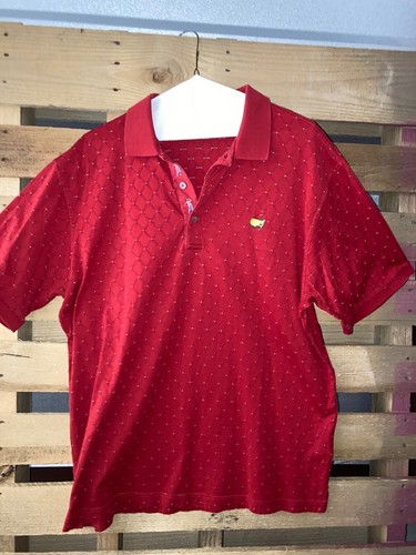 BOBBY JONES RED MASTERS POLO MENS LARGE PERFORMANCE COLLECTION | eBay