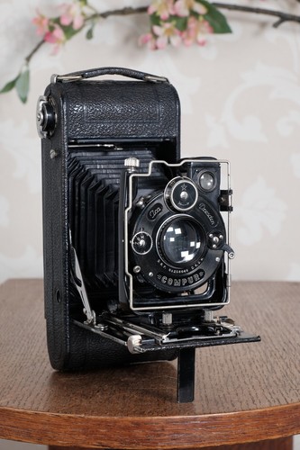 1925 Ica Icarette II, 6x9 German folding camera w/ Carl Zeiss Tessar ...