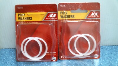 ACE 1-1/4" Poly Washers 2 pk LOT OF 2 (45219) FS | eBay