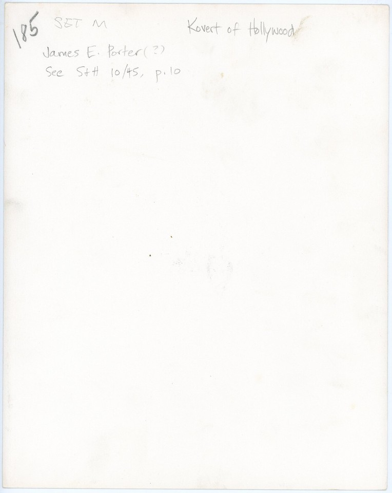Rare Vintage DW 8x10 KOVERT OF HOLLYWOOD Numbered 185 JAMES E. PORTER ...