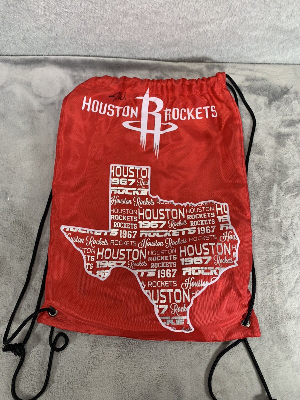 Red Houston Rockets 1967 Backpack With Braided Drawstrings | eBay