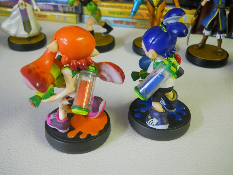 Splatoon Amiibos Blue and Orange Amiibo | eBay
