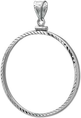 US Quarter Diamond Cut Edge Sterling Silver Coin Bezel Frame Mount ...