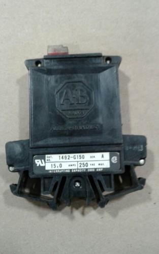 ALLEN BRADLEY 1492-G150 CIRCUIT BREAKER, 1492G150 SINGLE POLE, SER. A ...