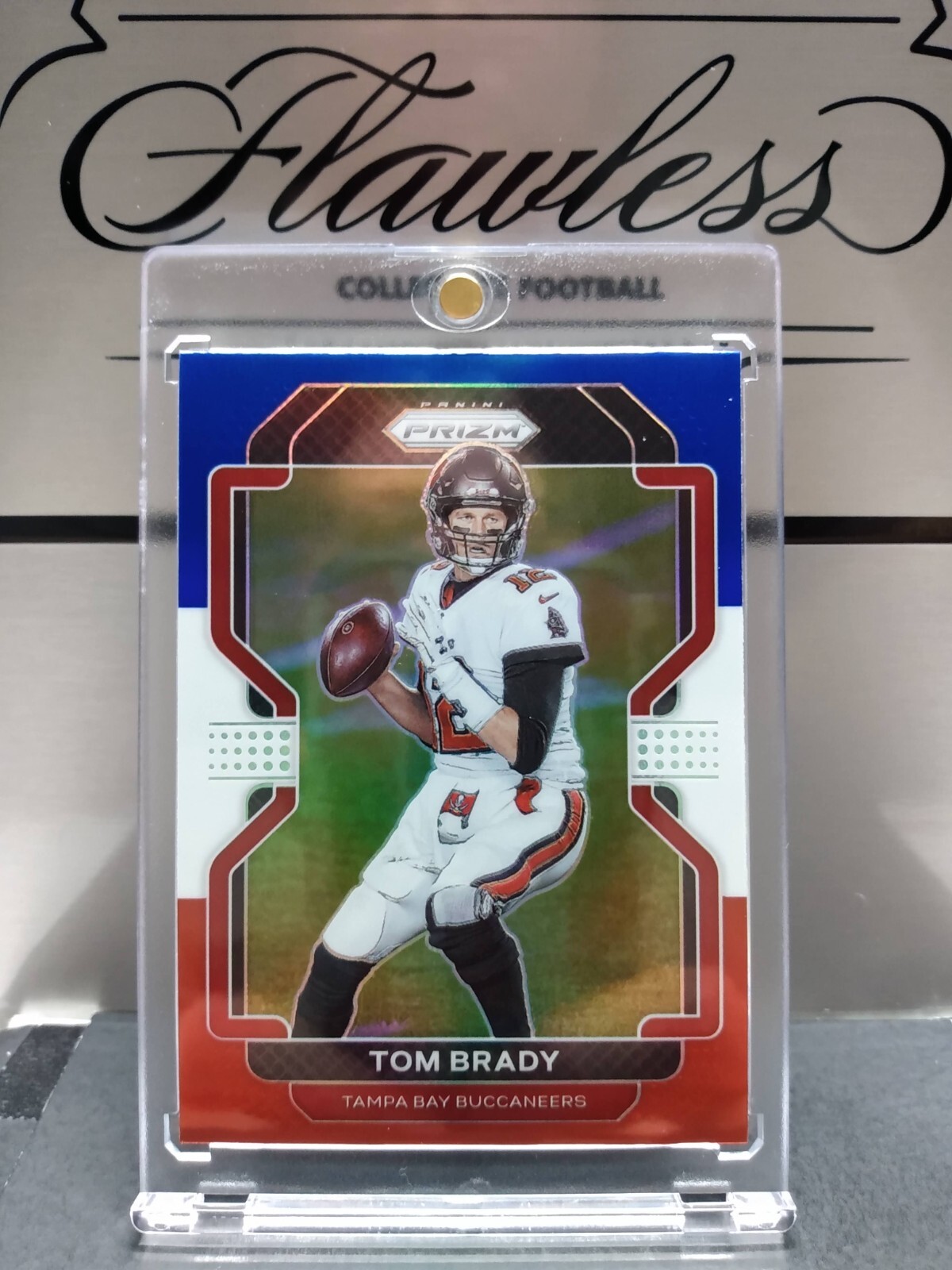 2021 Panini Prizm Tom Brady sharp card #294 SP Red, White & Blue Holo ...