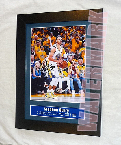Stephen Steph Curry Photo Image Signed Framed Golden State Black Frame ...