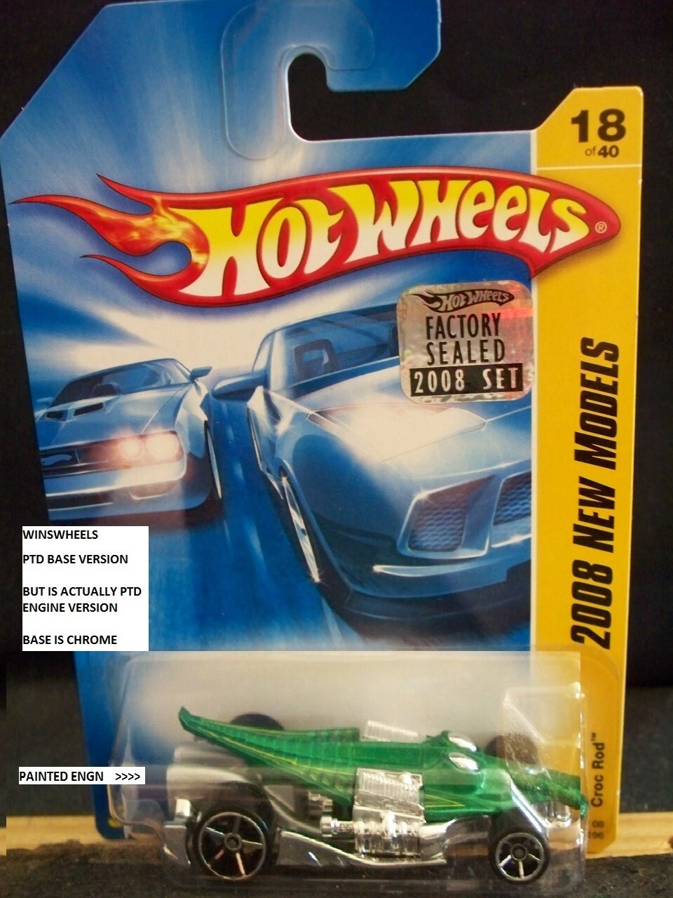 2008 HOT WHEELS #18 -7 CROC ROD GREN PTD VARIATION 💰😍💎08 FS AM NMCA | eBay