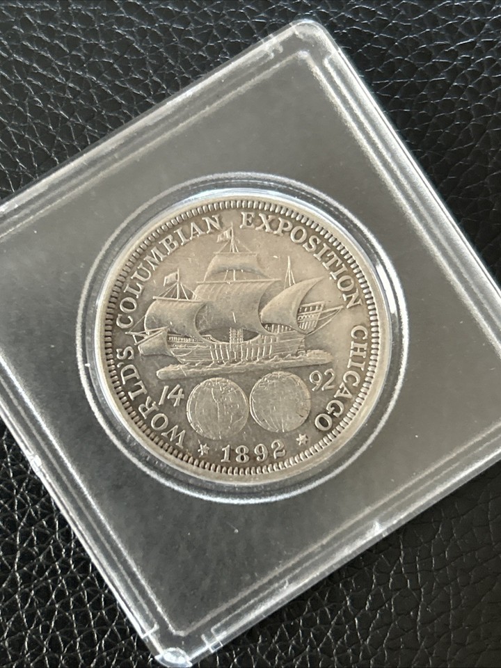 1893 COLUMBIAN EXPOSITION SILVER HALF DOLLAR COMMERATIVE COIN | eBay