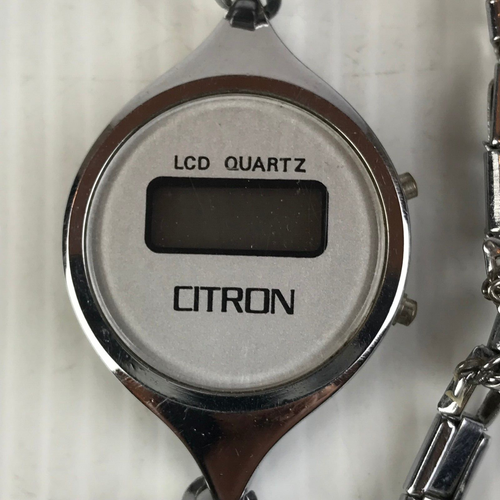 Vintage Citron LCD Quartz Ladies Wrist Watch Made in Hong Kong | eBay
