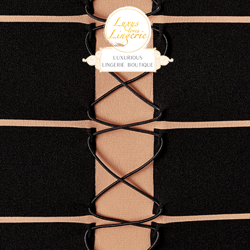 GRACE STRING BODY by Wolford M Medium gobi black Transparent mit ...