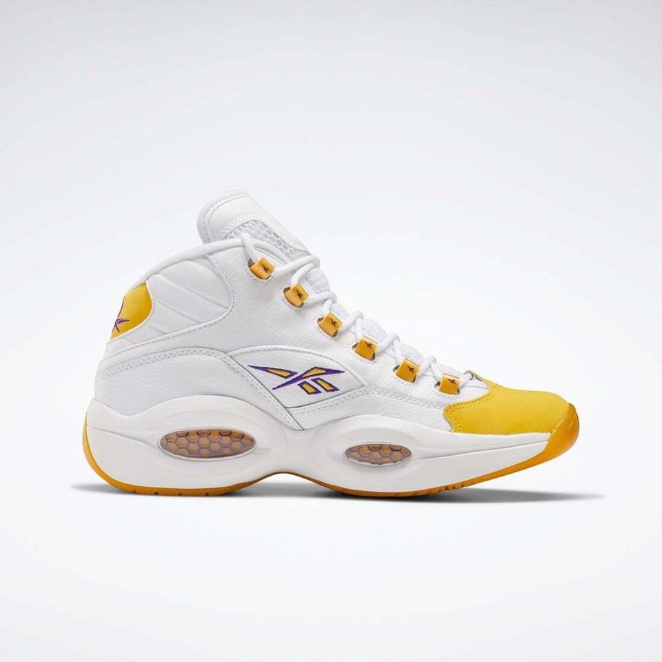 Reebok Classics Question Mid Allen Iverson Yellow Toe FX4278 Men's Size ...
