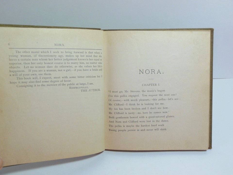 ORIGINAL Nora A Michigan Story of 1893 by Galesburg Author Joseph Bert ...