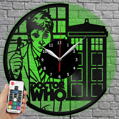 LED Clock Doctor Who Vinyl Record Wall Clock Led Light Wall Clock 2892 ...