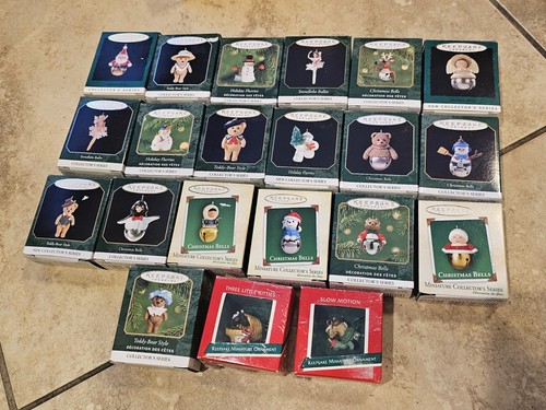 Hallmark Keepsake Miniature Christmas Ornaments Lot of 21 Vintage Vtg ...