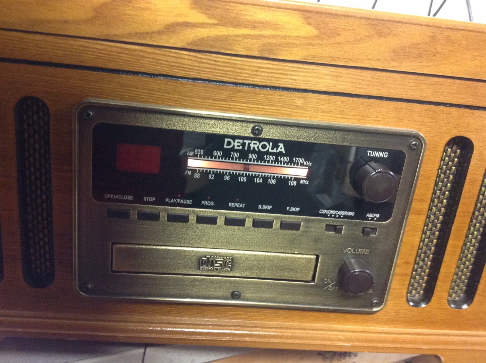 Oak Detrola KM837 Record Player CD Cassette Am/fm for Parts or Repair ...