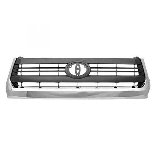 Grille Upper Chrome Surround Matte Black Insert Fits 14-17 TUNDRA ...
