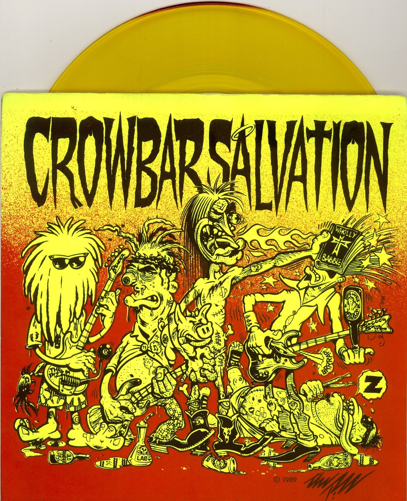 CROWBAR SALVATION rare 1989 LA Grunge Punk, YELLOW WAX, Rev. Marty ...
