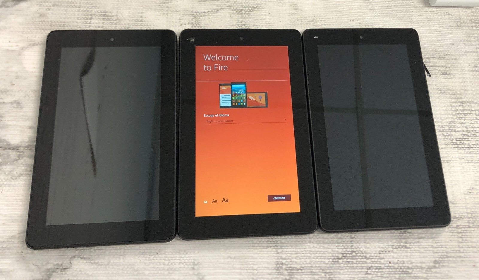 -*READ**---LOT OF 3 AMAZON KINDLE FIRE 5TH GENERATION 7" TABLET Wi-Fi ...