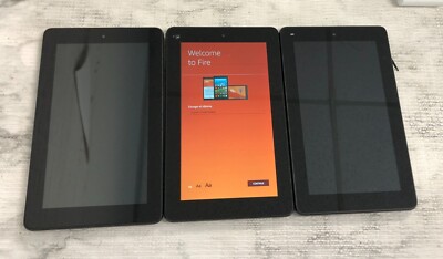 -*READ**---LOT OF 3 AMAZON KINDLE FIRE 5TH GENERATION 7" TABLET Wi-Fi ...