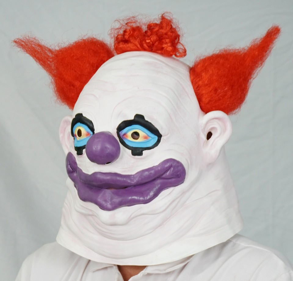 Killer Klown from outer space Halloween Clown Mask Latex Scary costume ...