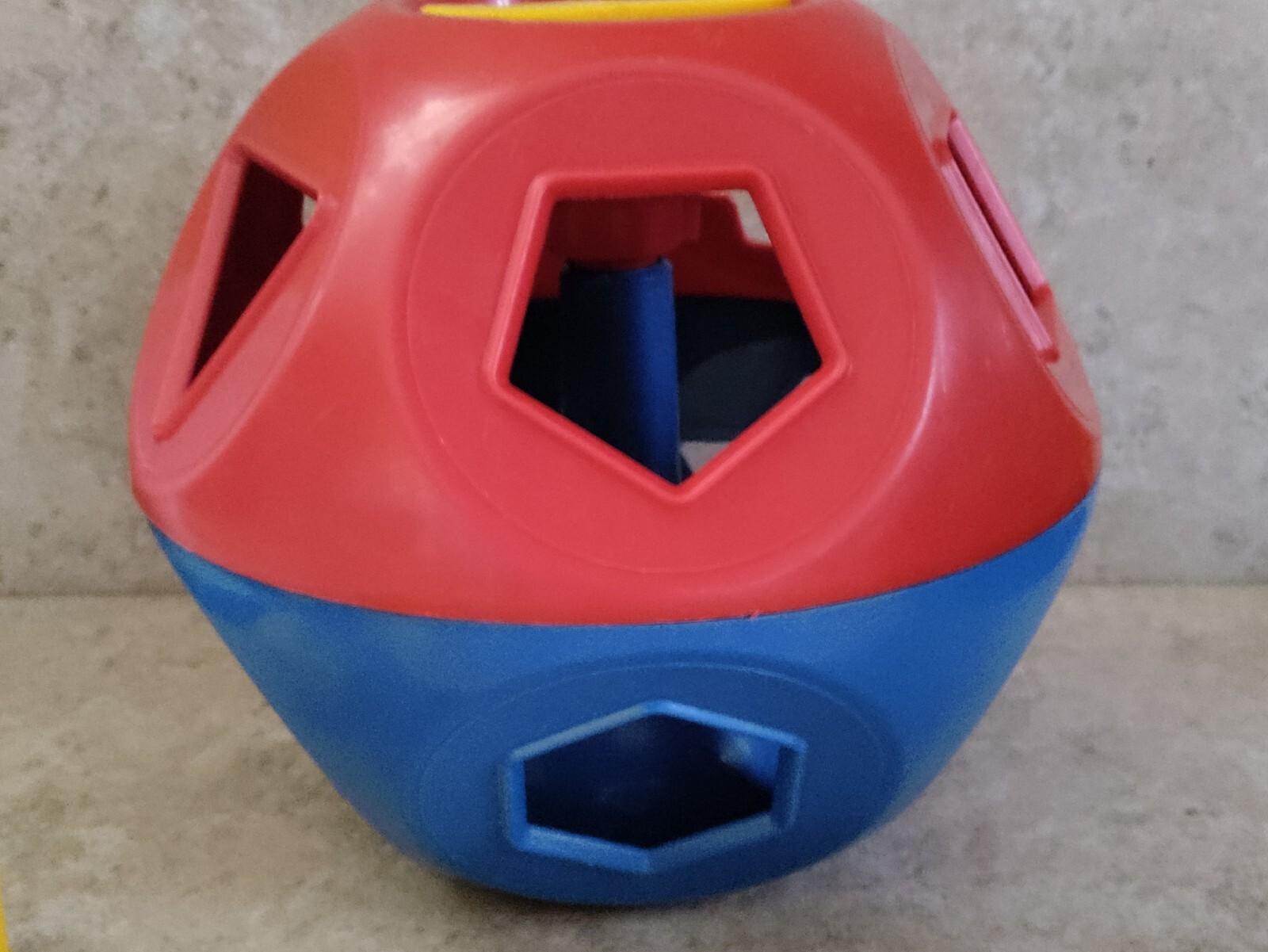 Tupperware Toys Shape-O-Ball Red Blue 11 Yellow shapes-Tupper Toy Learn ...