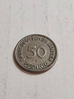 Germany Federal Republic 50 PFENNIG 1949 G Coin - Lot BT449 | eBay
