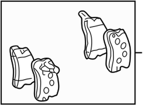 04466-33040 Toyota Pad kit, disc brake, rear 0446633040, New Genuine ...