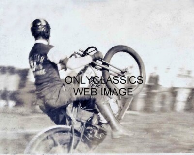VINTAGE HARLEY DAVIDSON MOTORCYCLE HILL CLIMB RACING 8X10 PHOTO ...