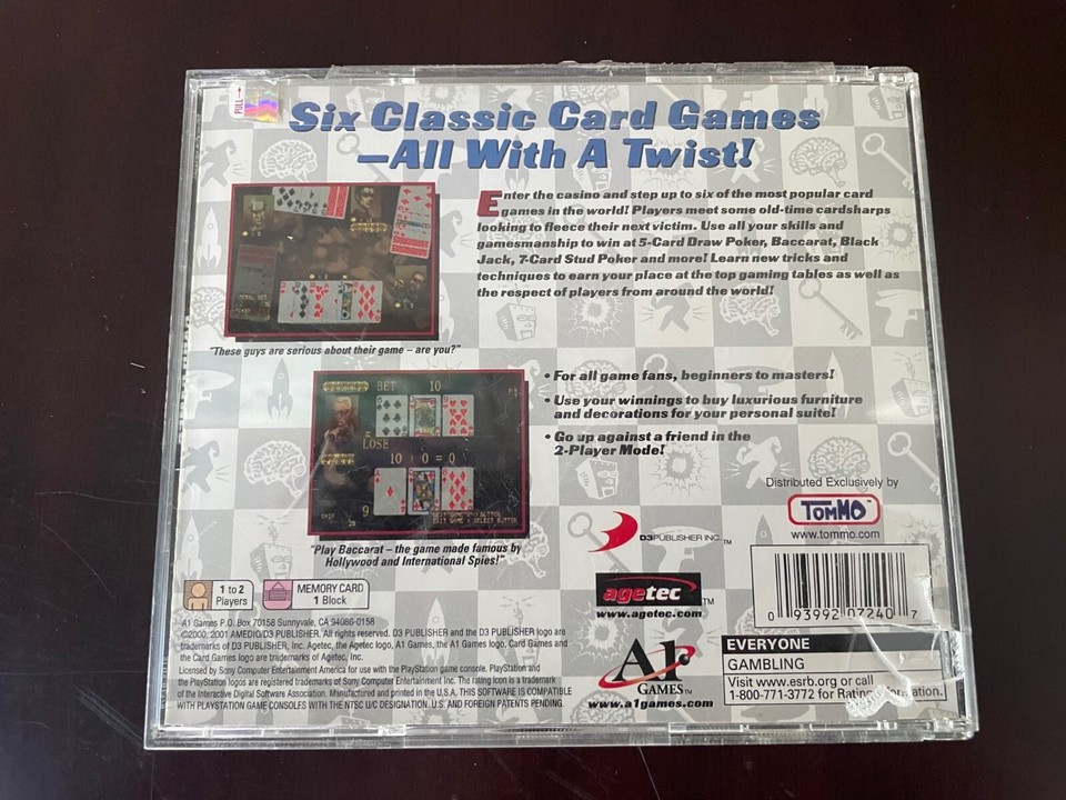 Card Games (PlayStation 1, PS1) Excellent | eBay
