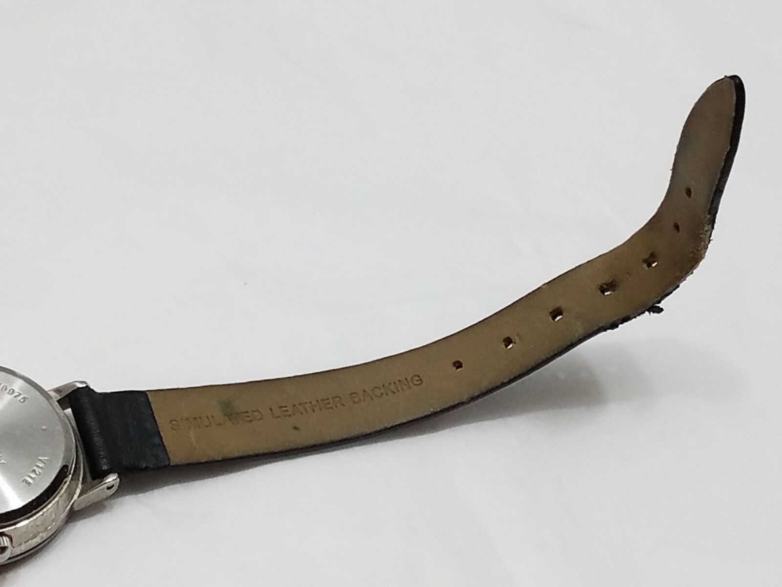 Women's ANNE KLEIN AK Diamond Accent Black Tone Y121E Watch w/Leather ...