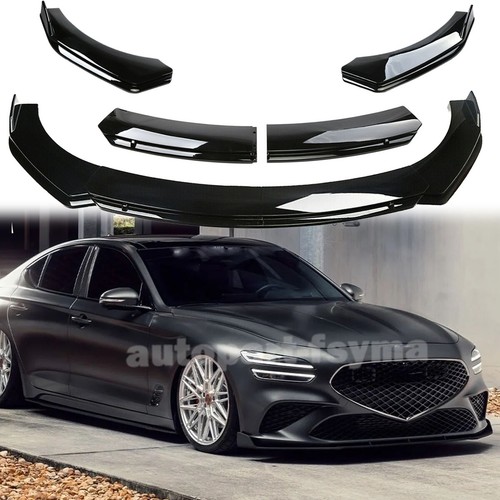 For Genesis G70 G80 G90 Front Bumper Lip Splitter Spoiler 4PCS Body Kit Gloss | eBay