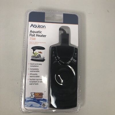 Aqueon Flat Submersible Heater 7.5W good for 2.5-5 Gallon fish Tanks ...