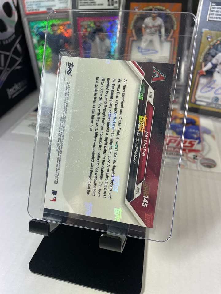 MATT HILTON 2024 Topps Now Bee Specialist Beekeeper Diamondbacks #145 ...