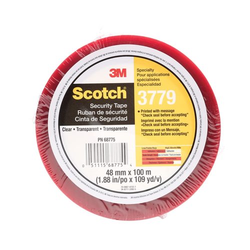 Scotch Security Message Box Sealing Tape 3779, Clear, 48 Mm X 100 M, 1 ...