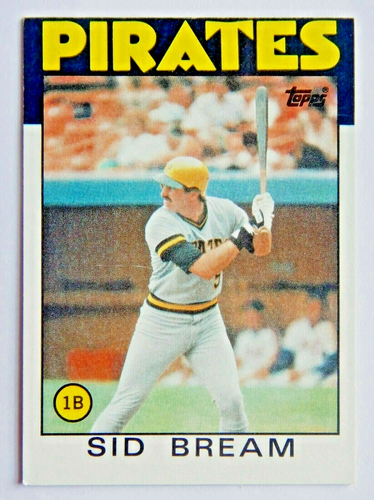 Sid Bream #589 Topps 1986 Baseball Card (Pittsburgh Pirates) *VG | eBay