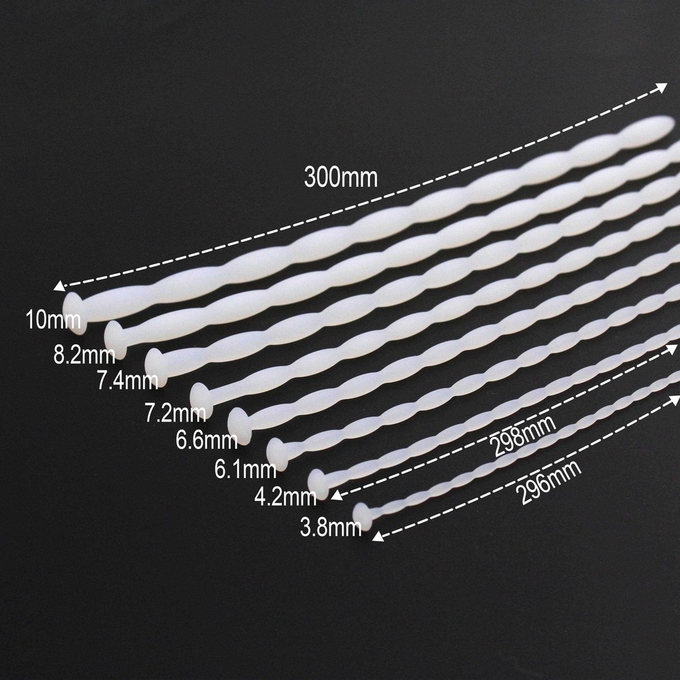 4/8pcs Male Silicone Sounding Plug Urethral Stretcher Dilator Enhance ...
