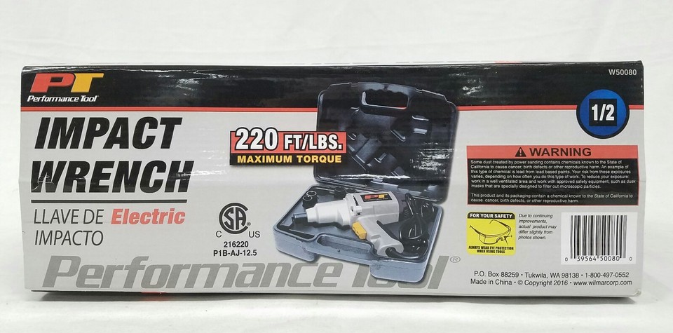 Performance Tool Impact Wrench W50080 1/2-Inch Drive and 120-Volt New ...