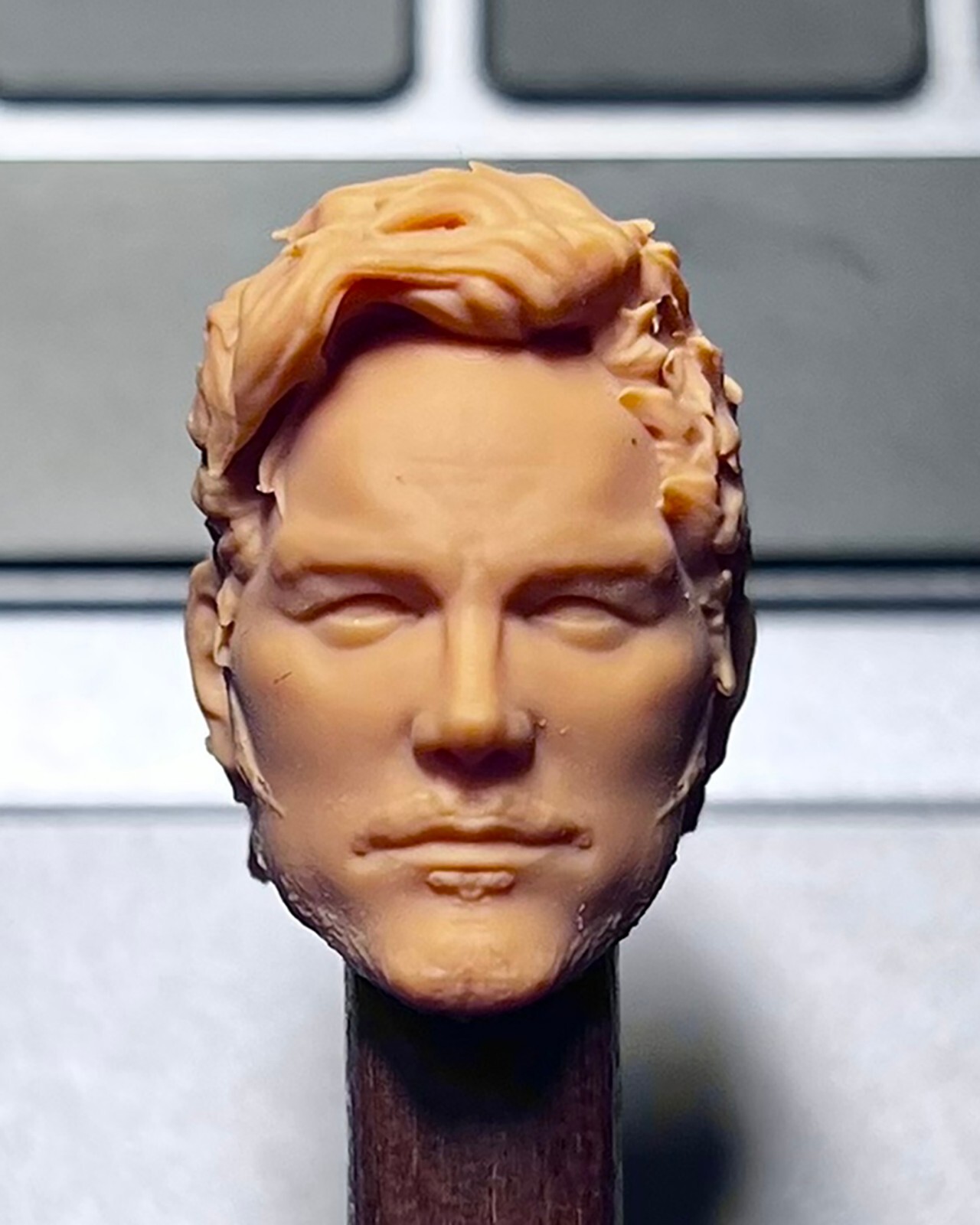 1/12 Unpainted Star-Lord Peter Quill Head Carved Fit for 6'' ML Action ...