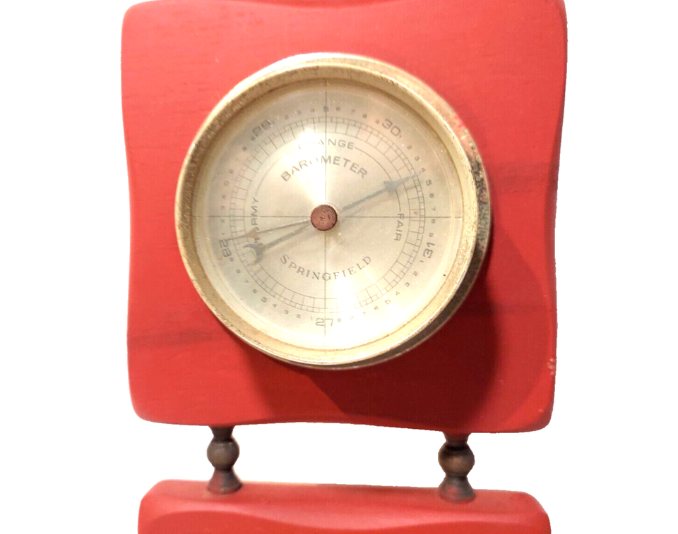 Springfield Barometer Thermometer Humidity Meter Wood Eagle Wall ...
