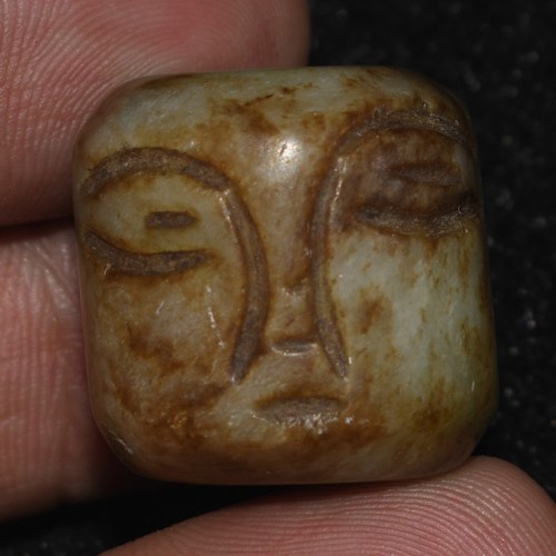 Genuine Ancient Greco Bactrian Stone Face Bead with Engraving Circa 400 ...