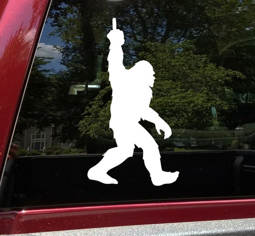 Bigfoot Waving Middle Finger Vinyl Decal | Sasquatch PNW | Die Cut ...