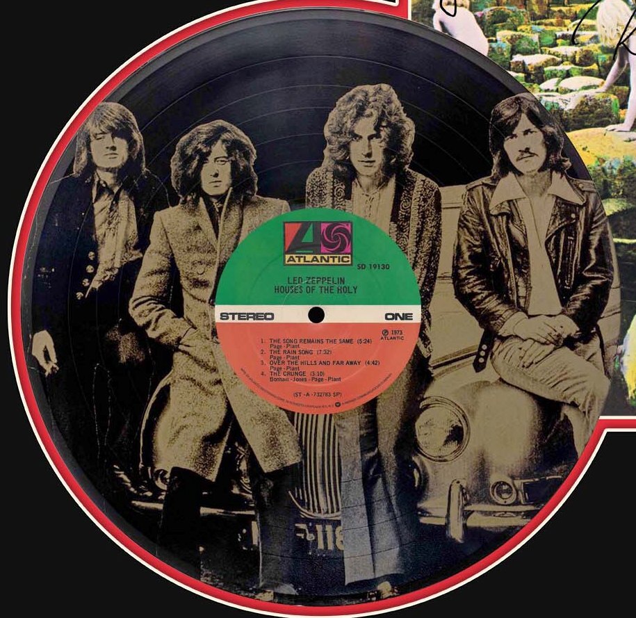 Led Zeppelin Laser Etched Black Vinyl Record Reproduction Signed LP ...