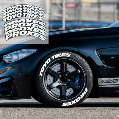 4 Pcs TOYO TIRES PROXES Tire Lettering Sticker 1.38'' 15''-24 ...